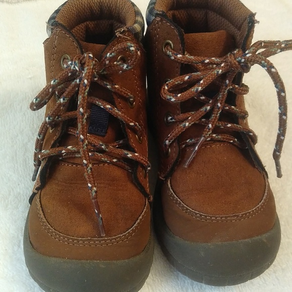OshKosh B'gosh | Shoes | Osh Kosh Brown Plaid Boots | Poshmark